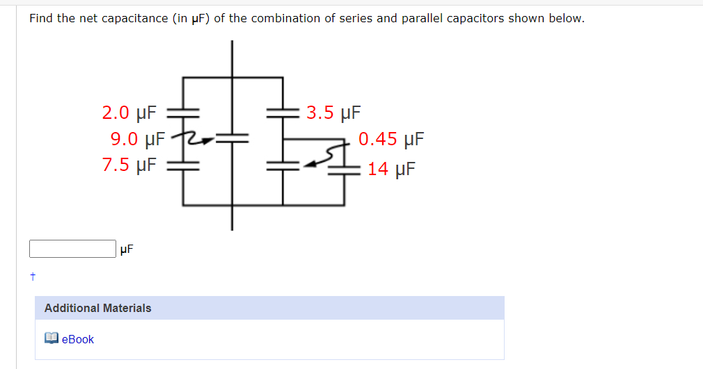 Solved Find the net capacitance (in uF) of the combination | Chegg.com