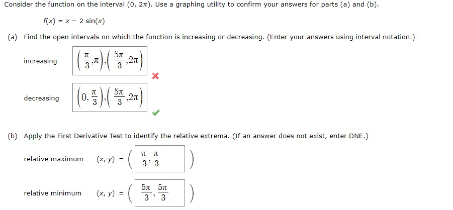 Solved Consider the function on the interval (0,2π). ﻿Use a | Chegg.com