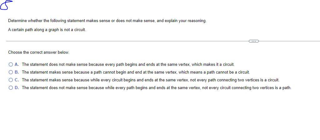 Solved Determine whether the following statement makes sense | Chegg.com