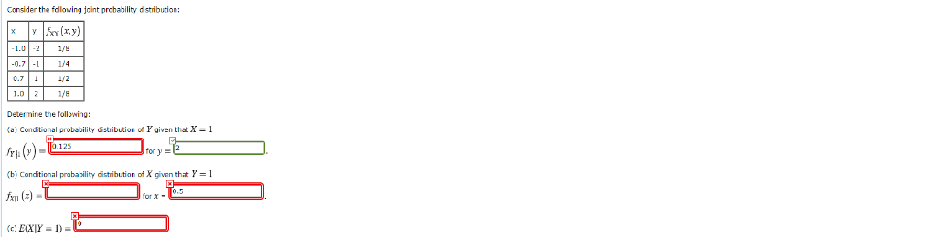 Solved Consider the following joint probability distribution | Chegg.com