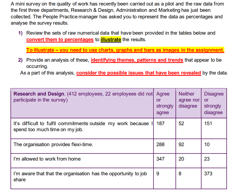 Solved A mini survey on the quality of work has recently | Chegg.com