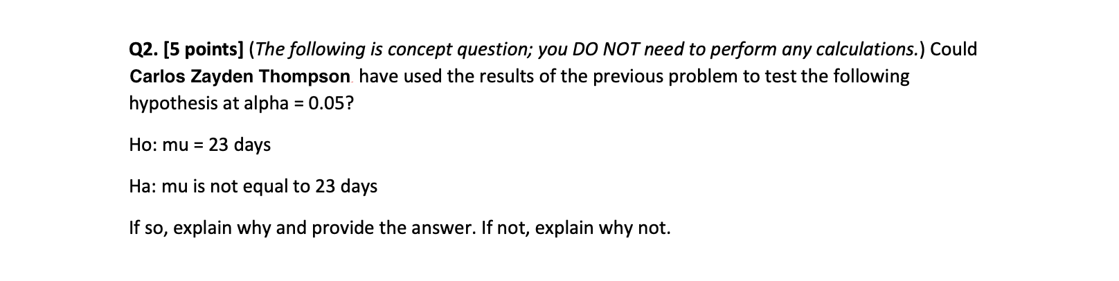 Solved Q1. [Total 10 points] Carlos Zayden Thompson | Chegg.com