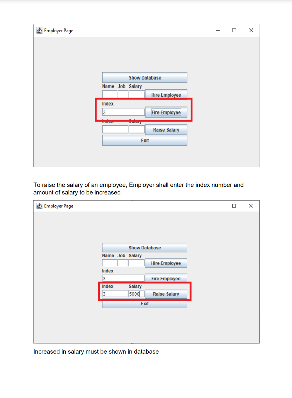 Solved Employee Database user interface with encrypted data | Chegg.com