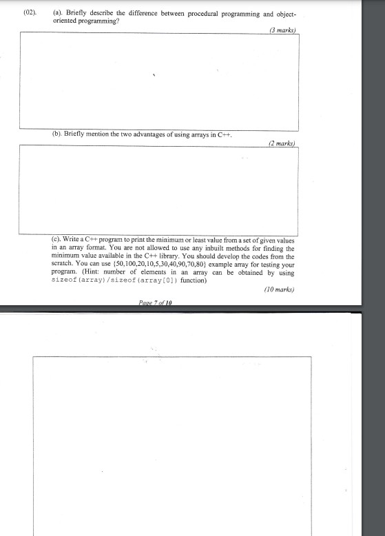 Solved 02). (a). Briefly describe the difference between | Chegg.com