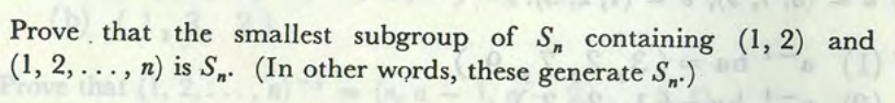 Solved Prove that the smallest subgroup of Sn containing | Chegg.com