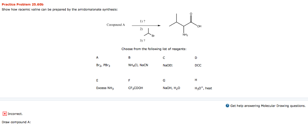 Solved Practice Problem 25.60b Show how racemic valine can | Chegg.com