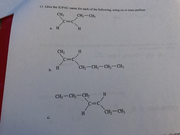Solved Give the IUPAC name for each of the following, using | Chegg.com