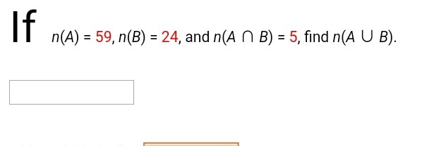 Solved If N A 59 N B 24 And N A N B 5 Find N A U B Chegg