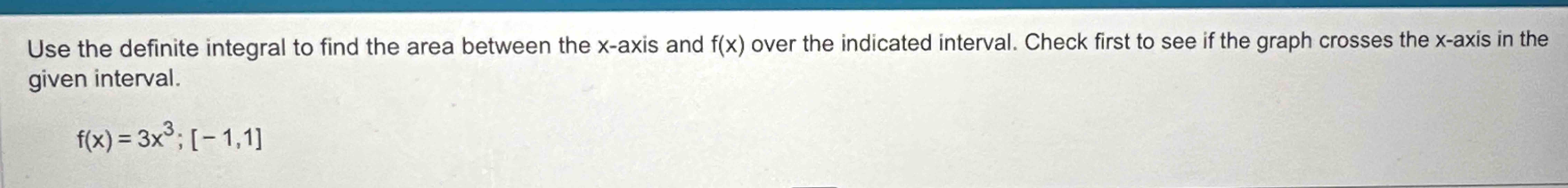 Solved Use the definite integral to find the area between | Chegg.com