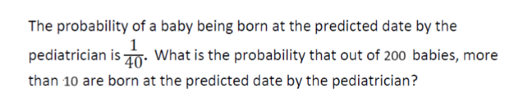 Solved The probability of a baby being born at the predicted | Chegg.com