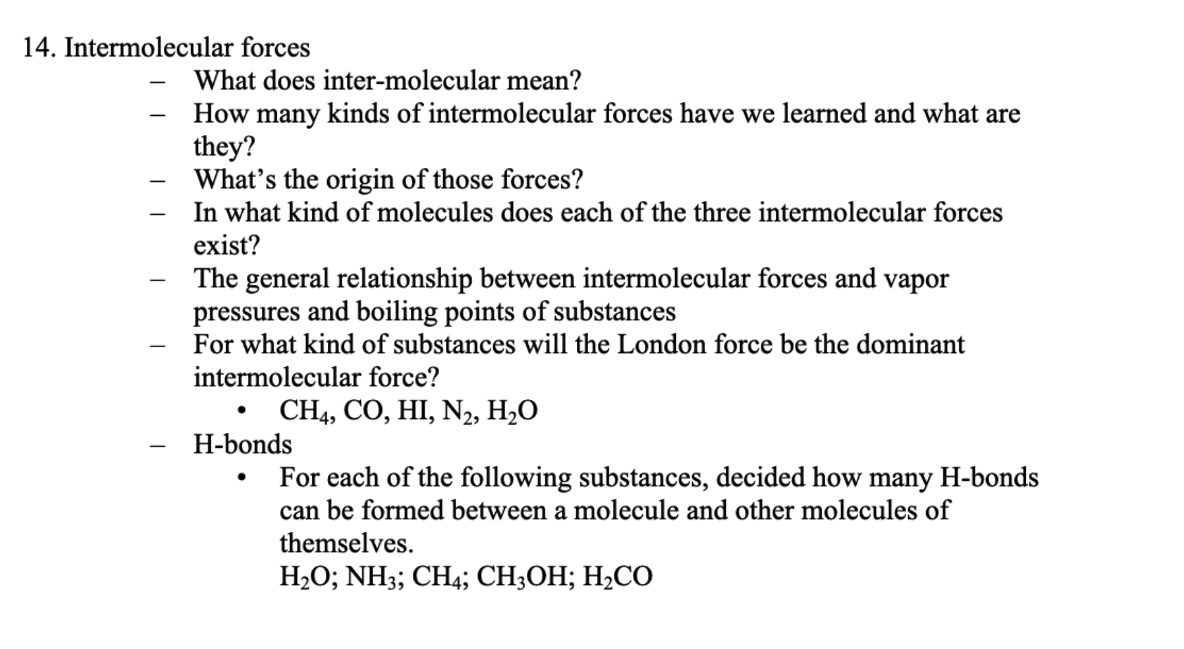 Solved 4. Intermolecular forces - What does inter-molecular | Chegg.com