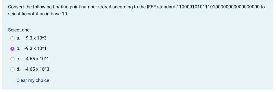 Solved Convert the following floating-point number stored | Chegg.com