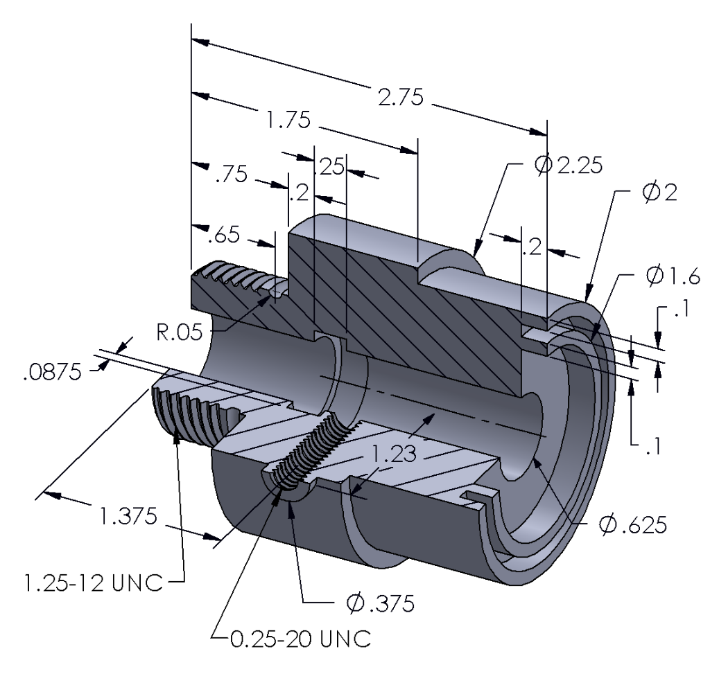 Solved Use SolidWork to draw Share the file via a link or | Chegg.com