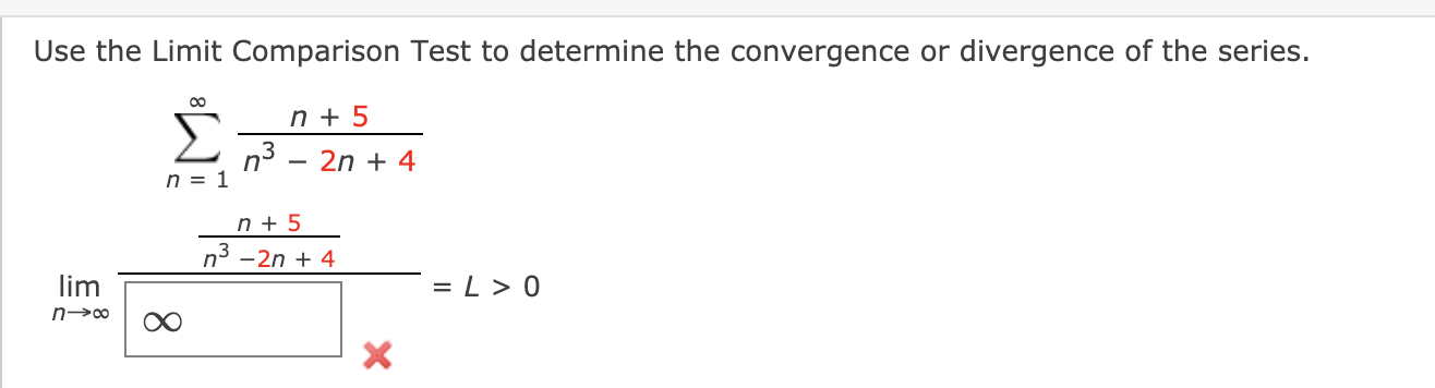 Solved Use the Direct Comparison Test to determine the | Chegg.com
