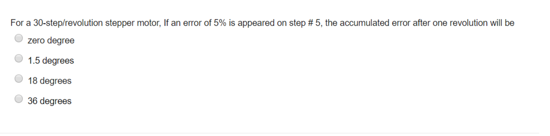Solved For a 30-step/revolution stepper motor, If an error | Chegg.com