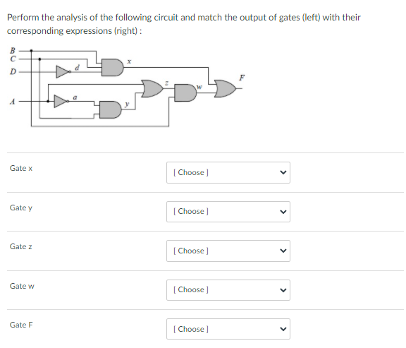 Solved Perform the analysis of the following circuit and | Chegg.com