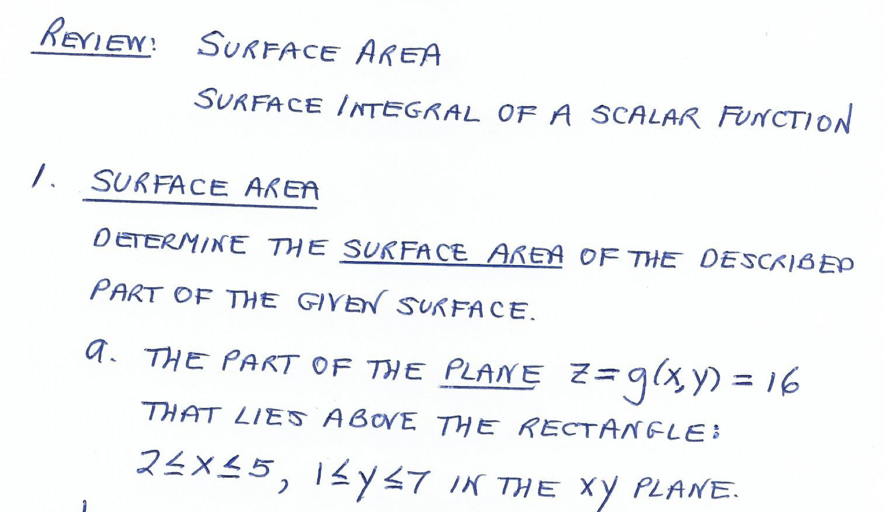 Solved ! Review: SURFACE AREA SURFACE INTEGRAL OF A SCALAR | Chegg.com