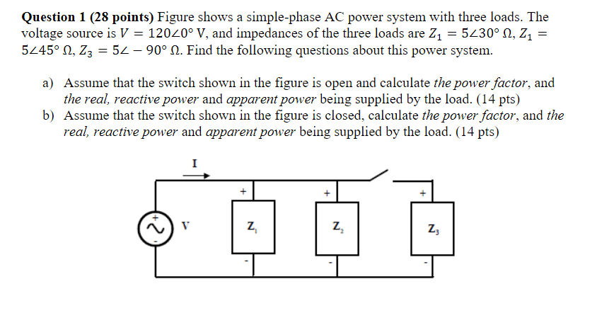 Solved Figure shows a simple-phase AC power system | Chegg.com