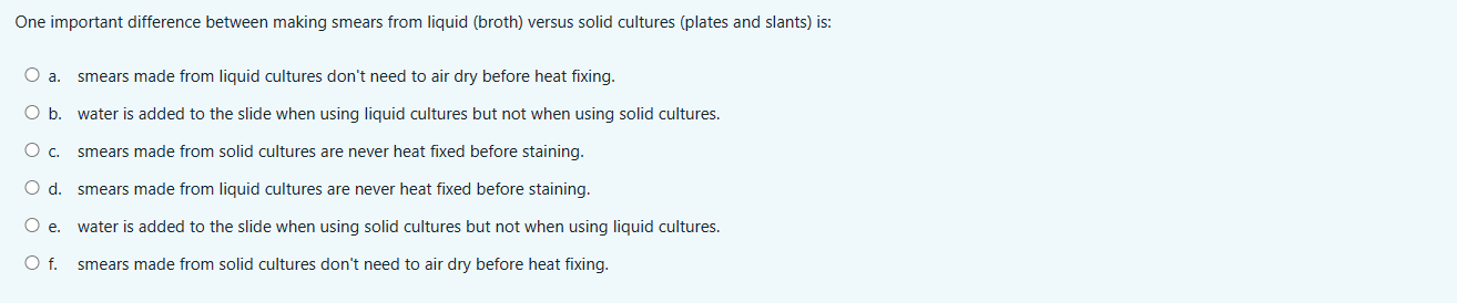 Solved One important difference between a negative stain and | Chegg.com