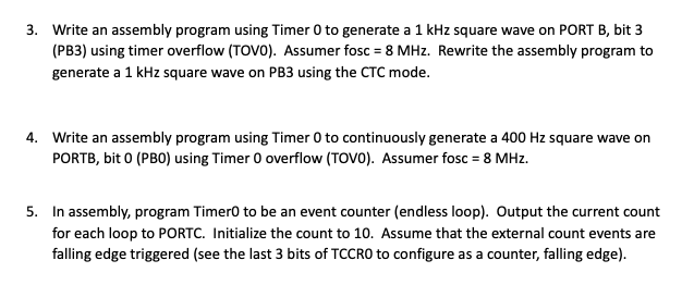 Solved Write an assembly program using Timer 0 ﻿to generate | Chegg.com
