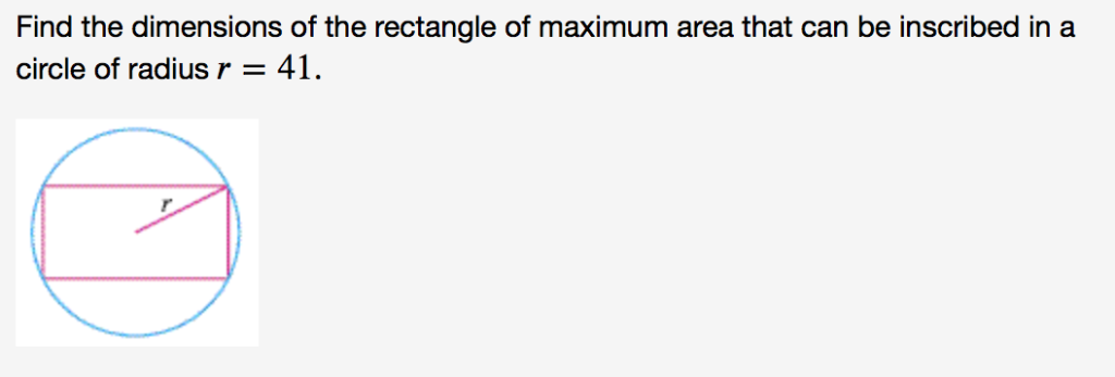 Solved Find the dimensions of the rectangle of maximum area | Chegg.com