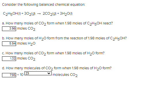 Solved Consider the following balanced chemical equation: | Chegg.com