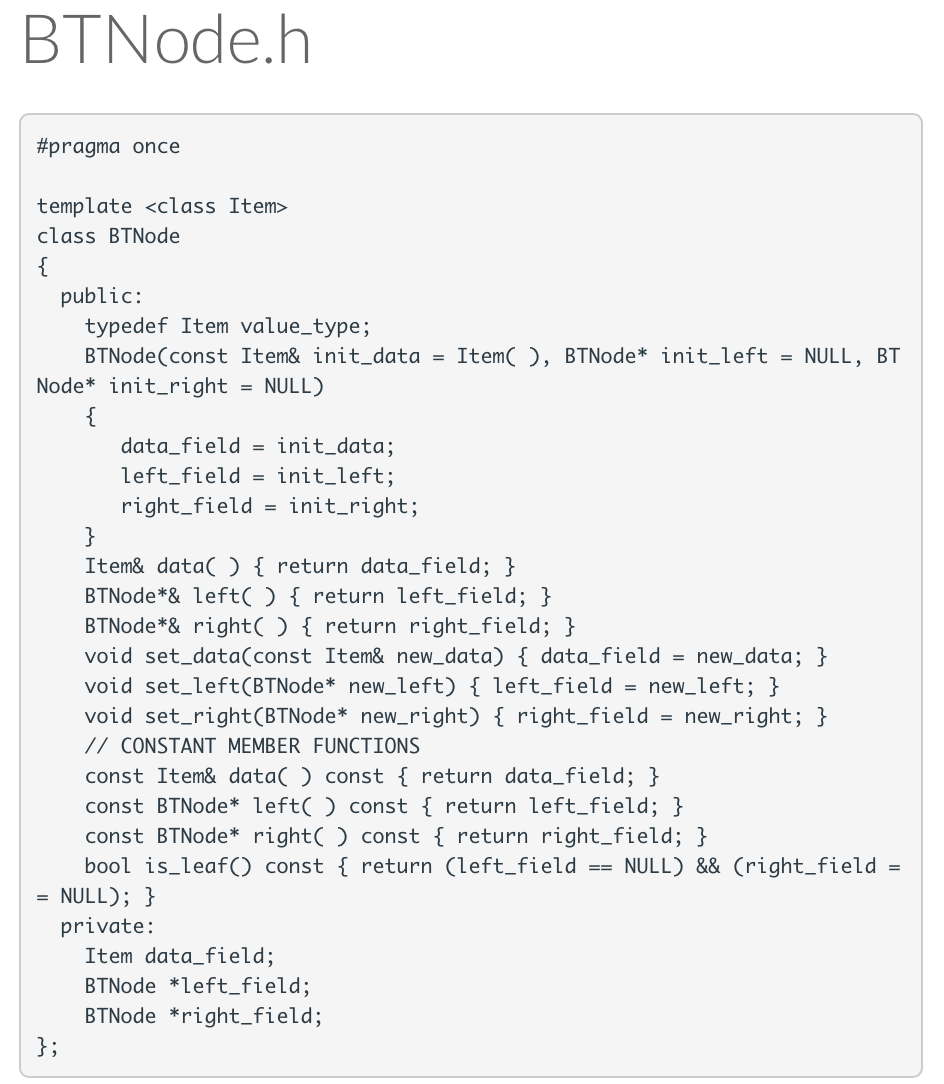 Using The Btnode Class Code That Was Provided In 