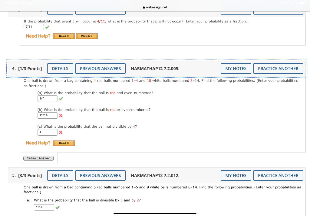 Solved If the probability that event E will occur is 4/11, | Chegg.com