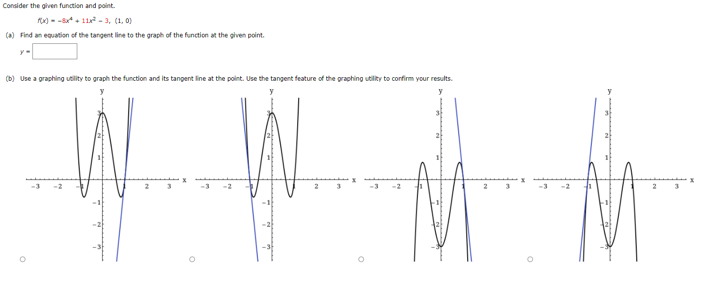 Solved Consider the given function and point. f(x) = -8x4 + | Chegg.com