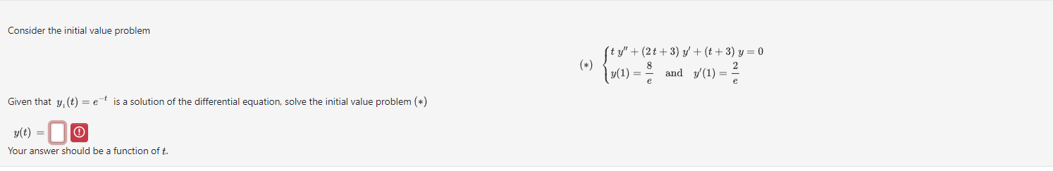 Solved Consider the initial value | Chegg.com