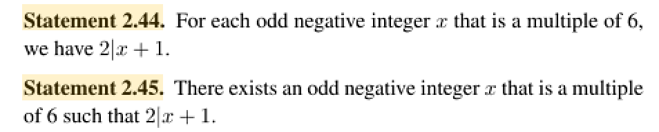 Solved Statement 2.44. For each odd negative integer x that | Chegg.com