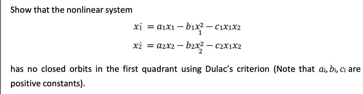 Solved Show that the nonlinear system | Chegg.com