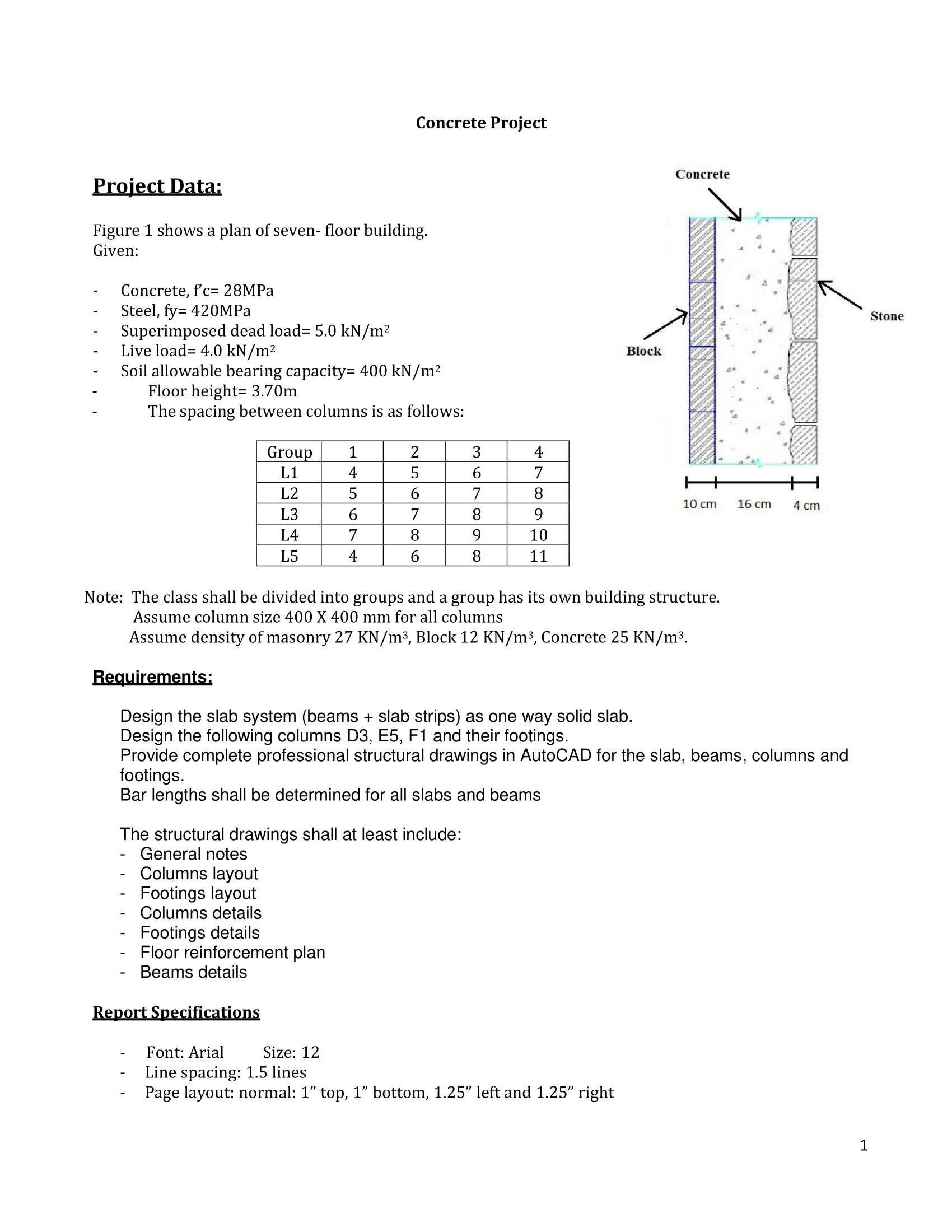 Solved Please find the columns and footings layout only in | Chegg.com