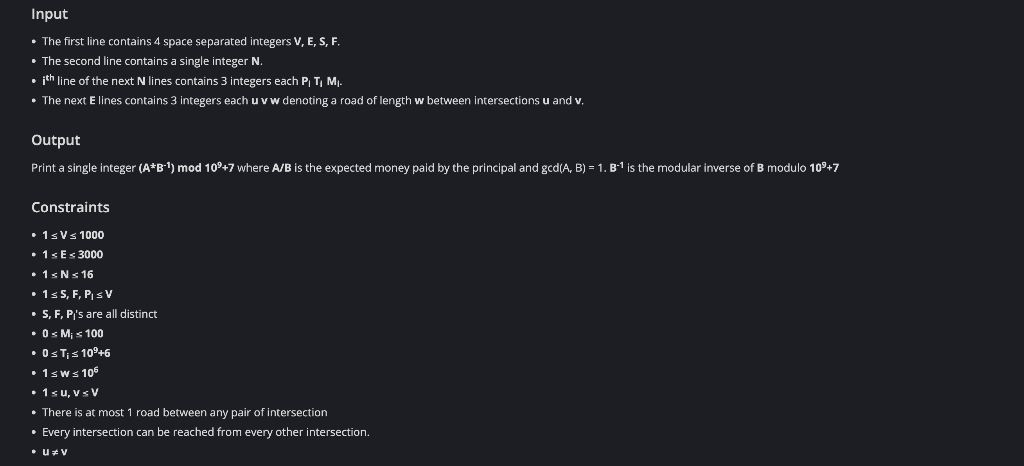Solved Problem reached from every other intersection. The | Chegg.com