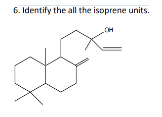 Solved 6. Identify the all the isoprene units. OH | Chegg.com