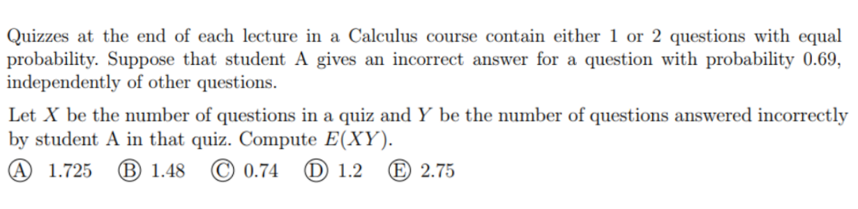 Solved Quizzes At The End Of Each Lecture In A Calculus 