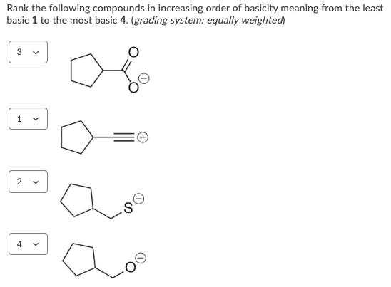 Solved Rank the following compounds in increasing order of | Chegg.com