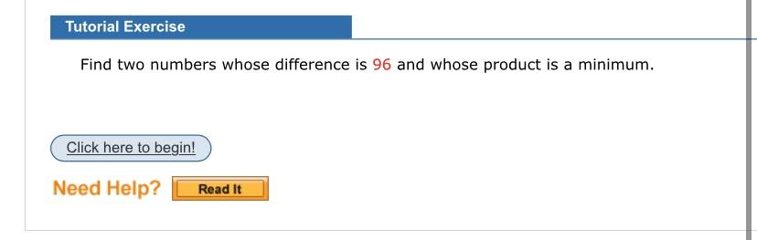 Solved Find two numbers whose difference is 96 and whose | Chegg.com
