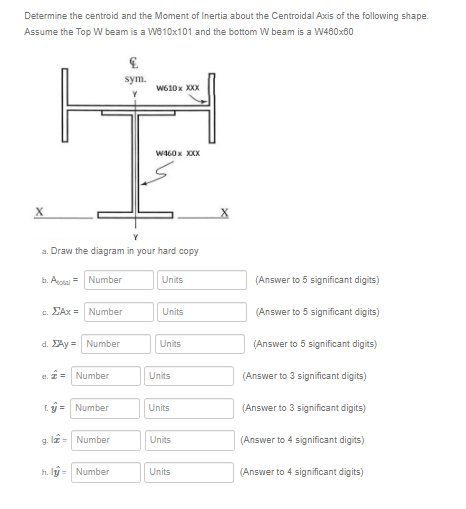 Solved Determine the centroid and the Moment of Inertia | Chegg.com