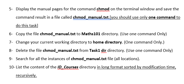 ITCS325: Operating Systems Assignment_1: Linux Basic | Chegg.com