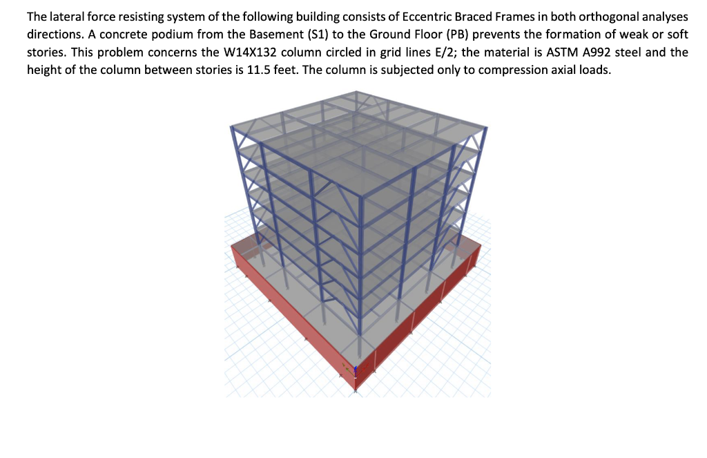 Solved The lateral force resisting system of the following | Chegg.com