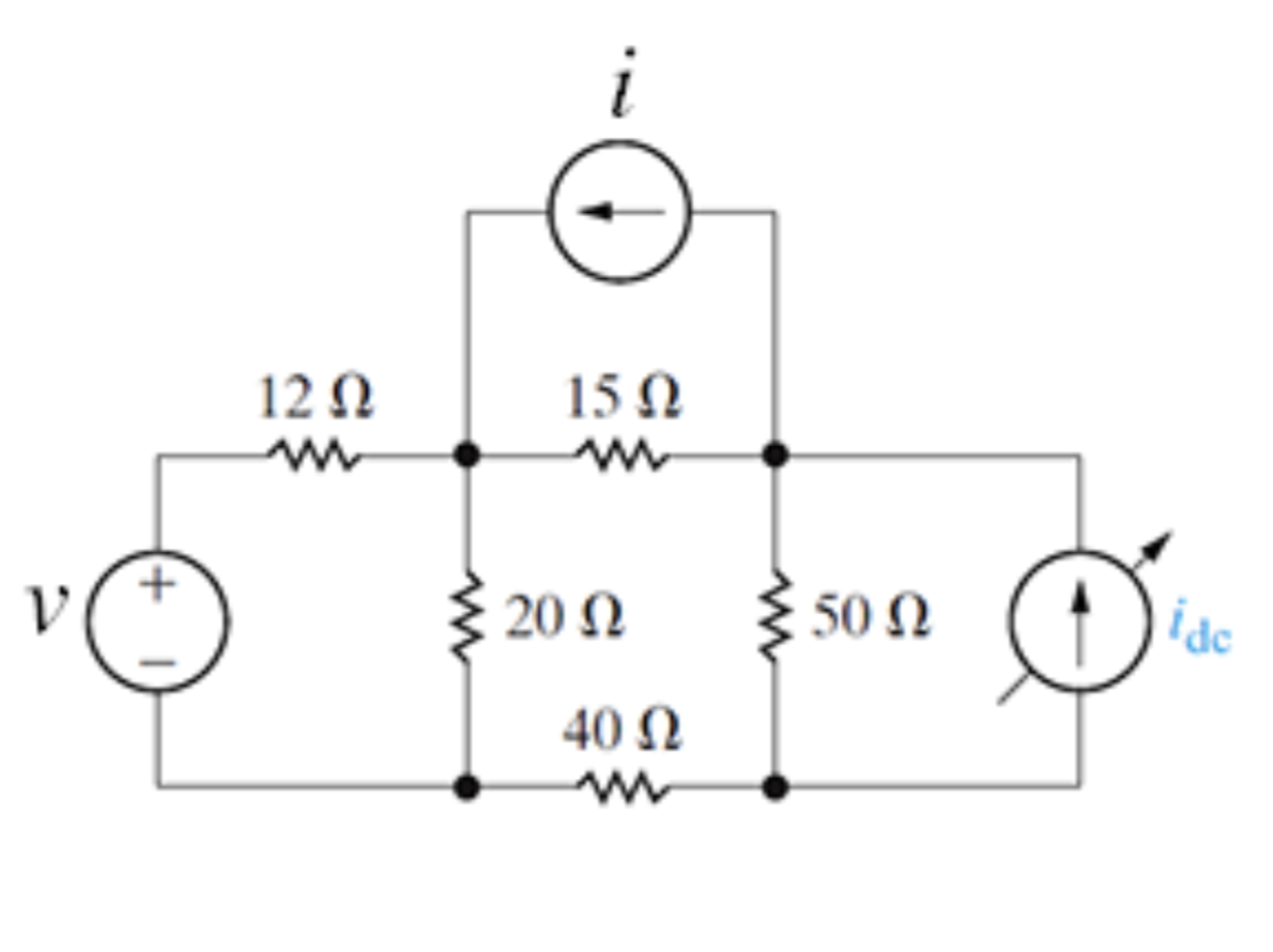 Solved The variable dc current source in the circuit is | Chegg.com