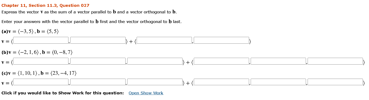 Solved Chapter 11, Section 11.3, Question 027 Express the | Chegg.com