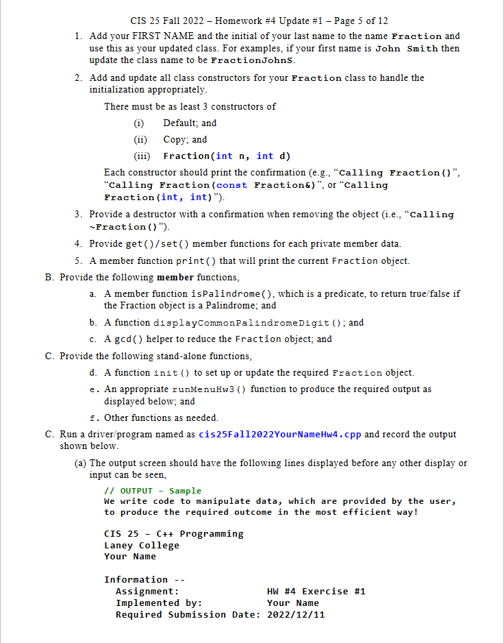 Solved - For all functions that you are to write for the | Chegg.com