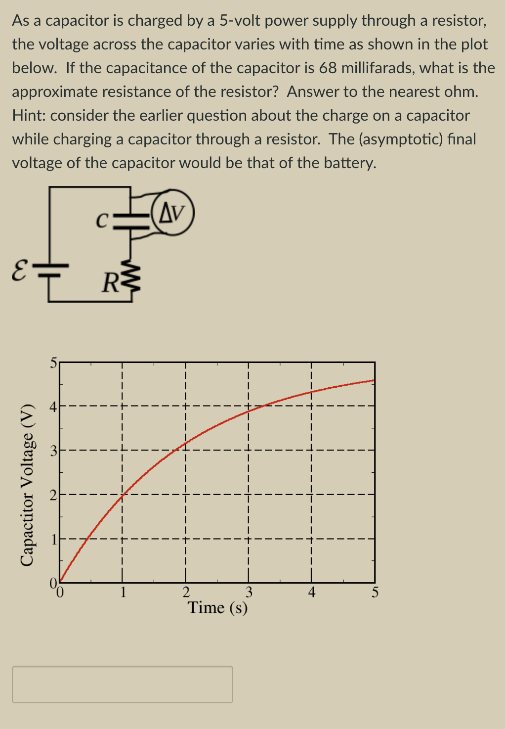 Solved When discharging a capacitor through a resistor (the | Chegg.com