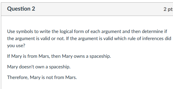 Solved Use symbols to write the logical form of each | Chegg.com