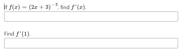 Solved If f(x)=3+x6+x24 Find f′(5)Find the derivative of: | Chegg.com