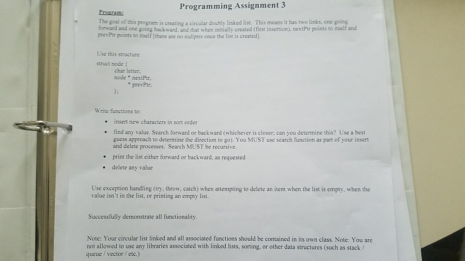Solved Programming Assignment 3 Program: The goal of this | Chegg.com