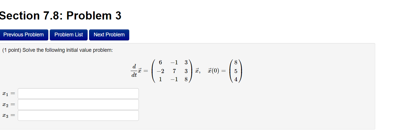 Solved Section 7.8: Problem 3 Previous Problem Problem List | Chegg.com
