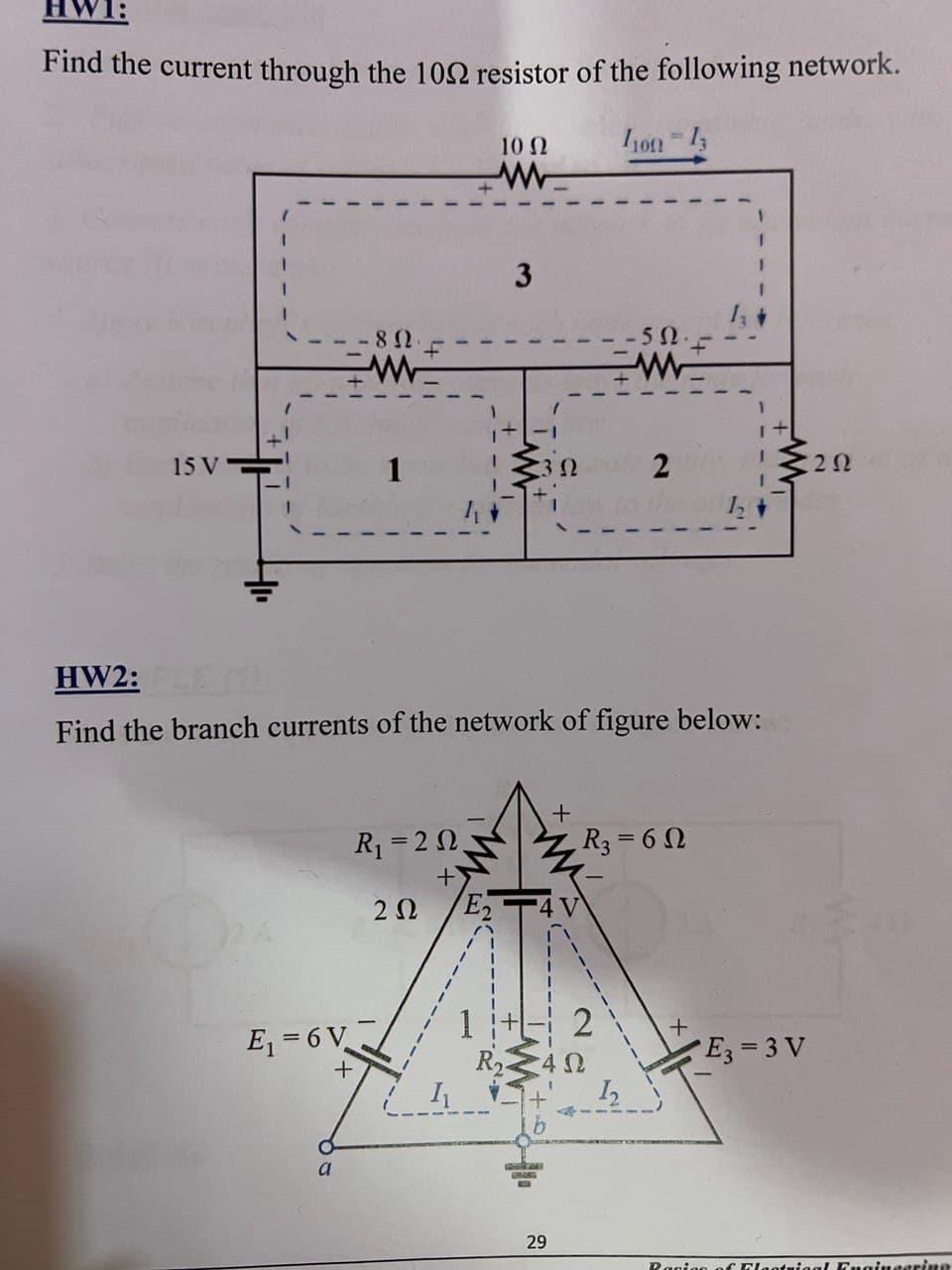 Solved Find the current through the 101 resistor of the | Chegg.com
